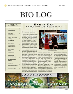BIOLOG | Official Newsletter from the department of Biology